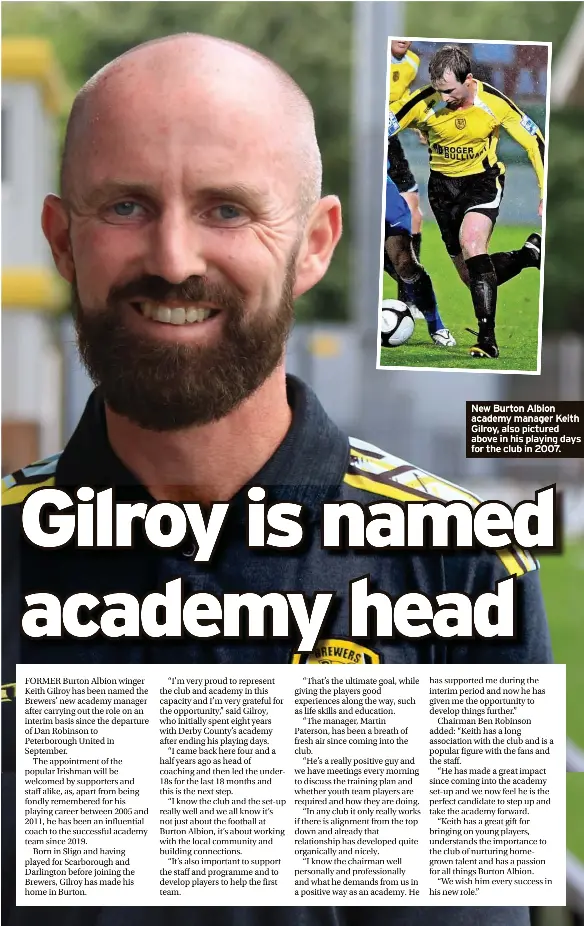 Gilroy is named academy head - PressReader