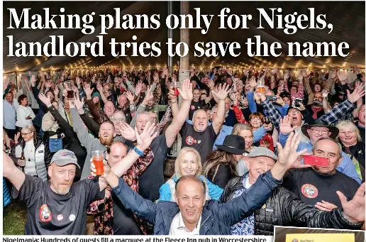 Making plans only for Nigels, landlord tries to save the name - PressReader