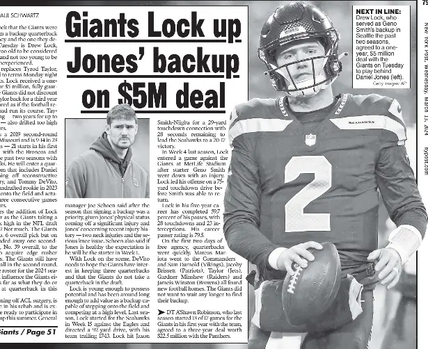 Giants Lock up Jones’ backup on $5M deal - PressReader