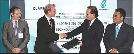 Petronas arm signs licensing pact with Clariant - PressReader