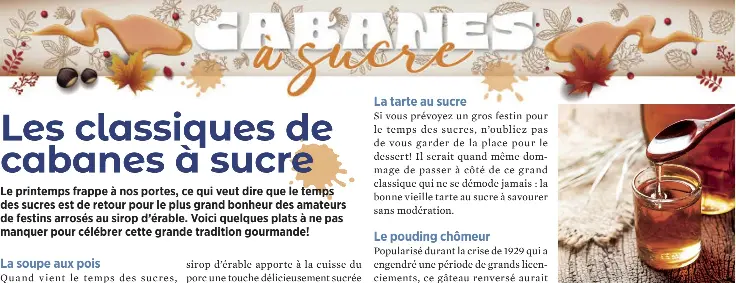Les classiques de cabanes à sucre - PressReader