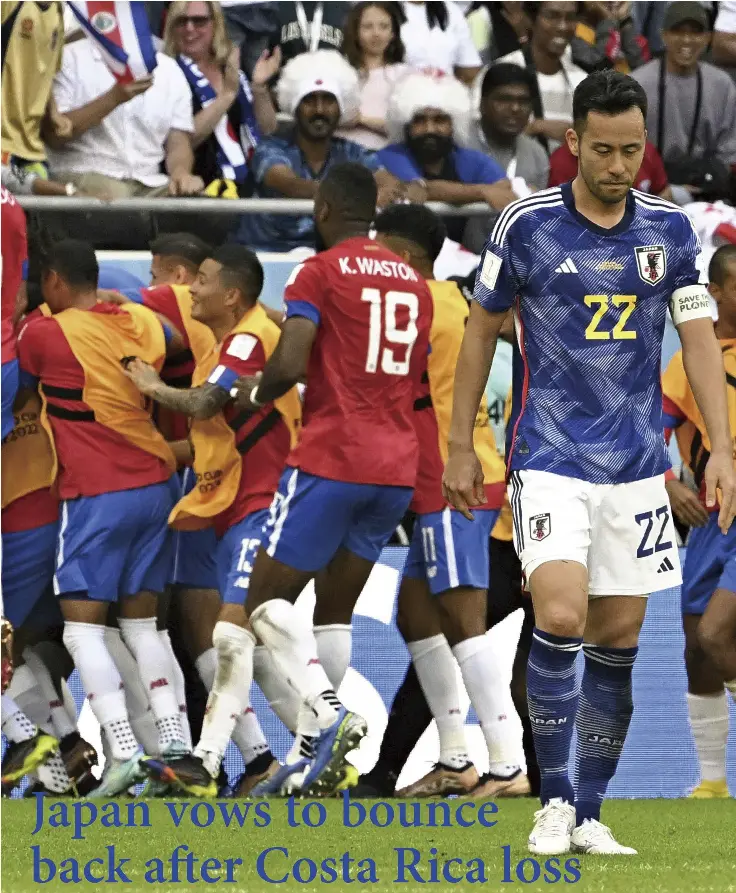 Japan vows to bounce back after Costa Rica loss - PressReader