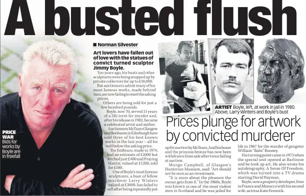 NO BUYERS FOR JIMMY BOYLE’S SCULPTURES - PressReader