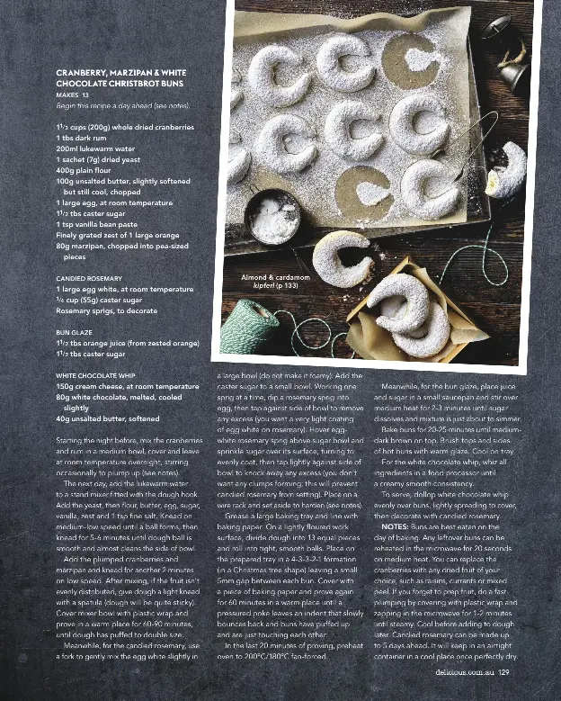CRANBERRY, MARZIPAN & WHITE CHOCOLATE CHRISTBROT BUNS - PressReader