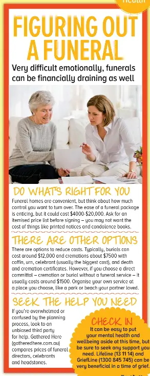 FIGURING OUT A FUNERAL - PressReader