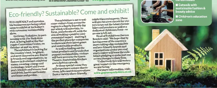 Eco-friendly? Sustainabl­e? Come and exhibit! - PressReader