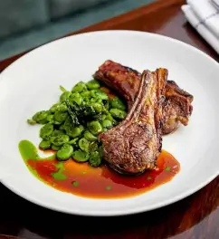 Lamb chop, broad beans and wild garlic - PressReader