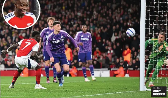 Saka back with a bang to keep Arsenal in hunt - PressReader