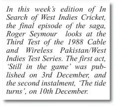 The Saga of the 1988 Pakistan Tour of the West Indies Part III – A foiled coup - PressReader