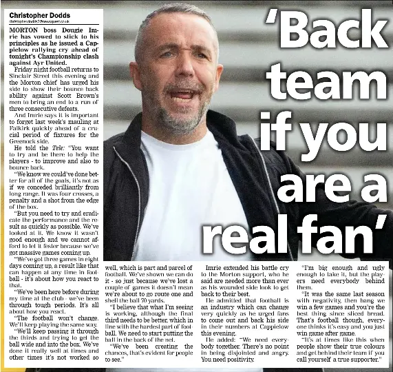 ‘Back team if you are a real fan’ - PressReader