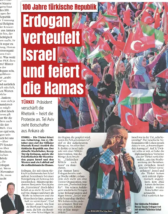 Erdogan verteufelt Israel und feiert die Hamas - PressReader