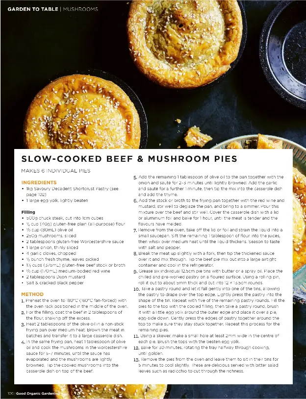 SLOW-COOKED BEEF & MUSHROOM PIES - PressReader