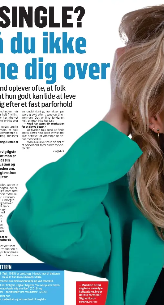 ER DU SINGLE? Det må du ikke skamme dig over - PressReader