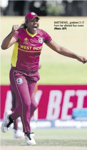 WI Women get warm-up win ahead of World T20 - PressReader