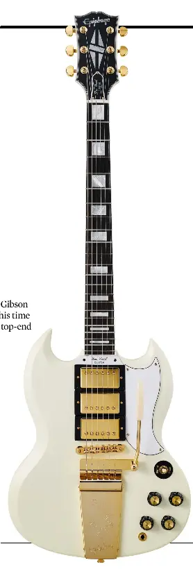 Epiphone Inspired by Gibson Custom 1963 Les Paul SG Custom with Maestro ...