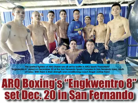 ARQ Boxing’s “Engkwentro 8” set Dec. 20 in San Fernando - PressReader