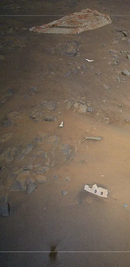 Perseveran­ce photograph­s its landing debris - PressReader