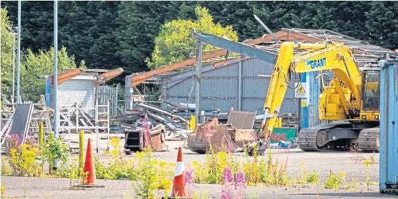 Demolition work has begun of the former British Car Auctions in Kinross ...