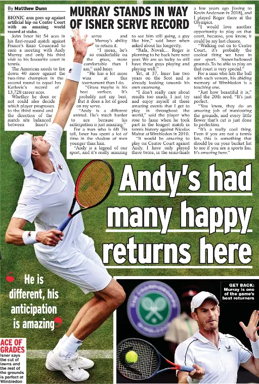 Andy’s had many happy returns here - PressReader