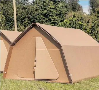 Cardboard tents distribute­d to Brussels homeless - PressReader