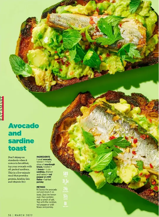 Avocado and sardine toast - PressReader