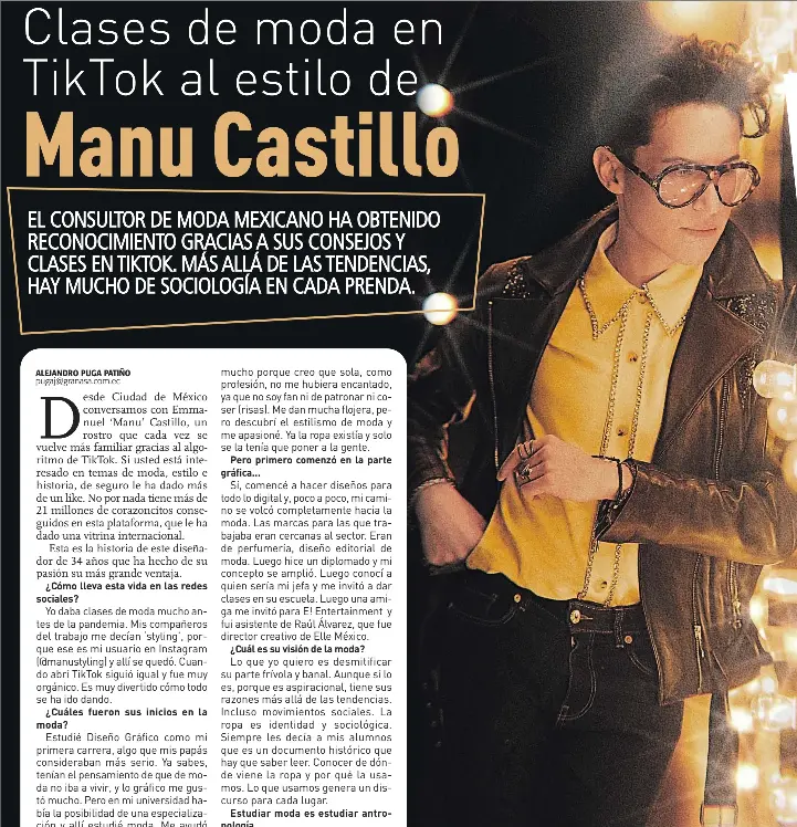 Clases de moda en Tiktok al estilo de Manu Castillo - PressReader