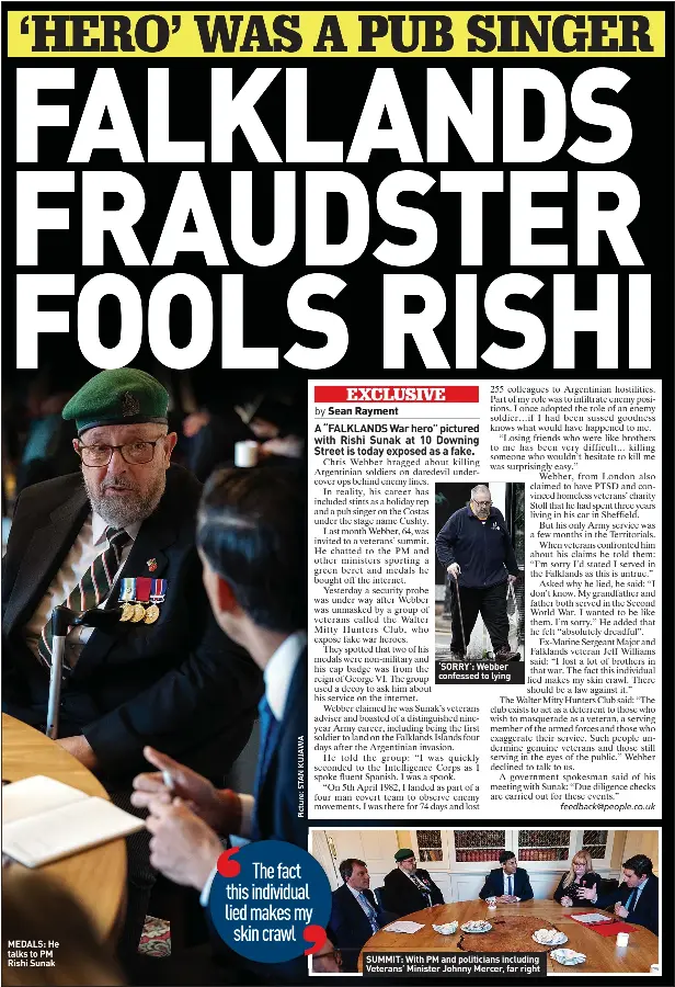 FALKLANDS FRAUDSTER FOOLS RISHI - PressReader