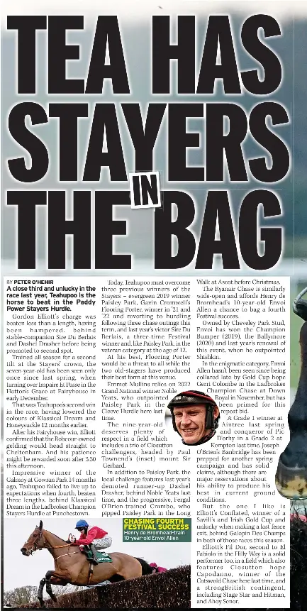 TEA HAS STAYERS THE BAG IN - PressReader