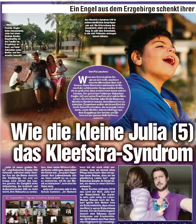 Wie die kleine Julia (5) das Kleefstra-Syndrom - PressReader