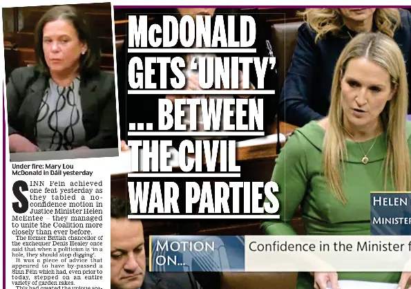McDONALD GETS ‘UNITY’ ... BETWEEN THE CIVIL WAR PARTIES - PressReader