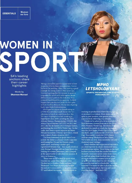 SA’S leading women sports anchors share their career highlights - PressReader