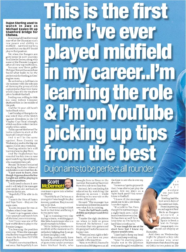 This is the first time I’ve ever played midfield in my career..I’m learning the role & I’m on ...