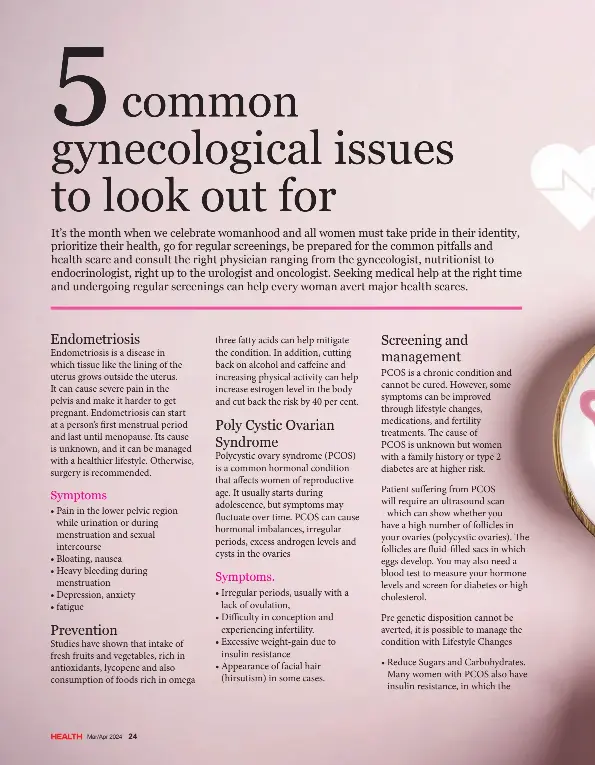 5 common gynecologi­cal issues to look out for - PressReader