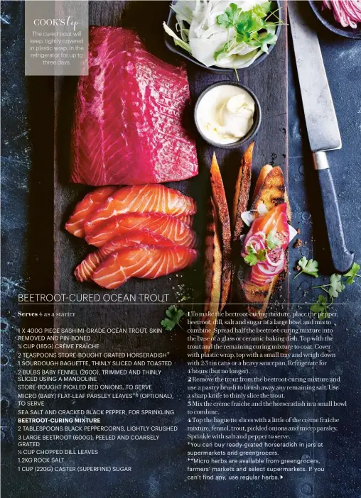 BEETROOT-CURED OCEAN TROUT - PressReader