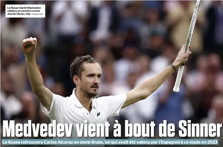 Medvedev vient à bout de Sinner - PressReader