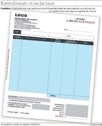 SAR aplicará más cambios a formato de las facturas - PressReader
