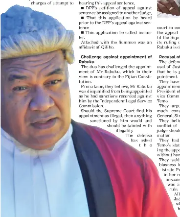 Defence Files Applicatio­n for Stay, Recusal Against Temo - PressReader