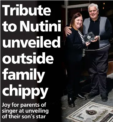Tribute to Nutini unveiled outside family chippy - PressReader