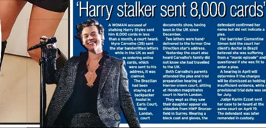 ‘Harry stalker sent 8,000 cards’ - PressReader