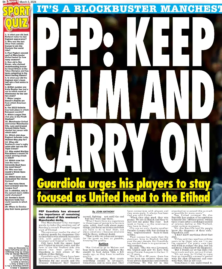 PEP: KEEP CALM AND CARRY ON - PressReader