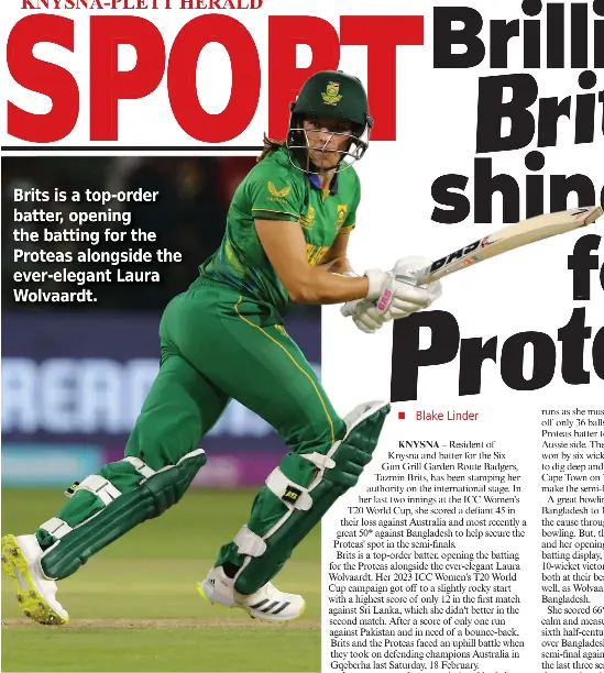 Brilliant Brits shines for Proteas - PressReader