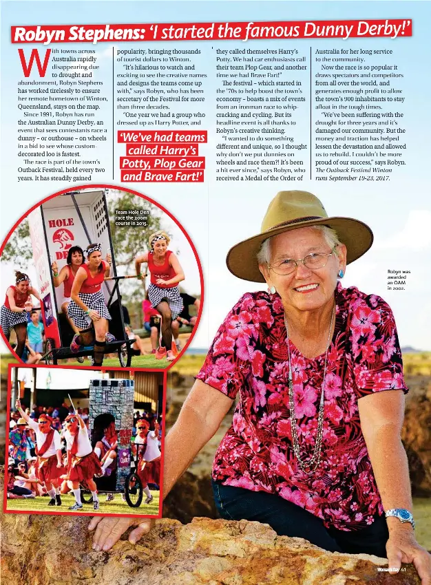 Robyn Stephens: ‘I started the famous Dunny Derby!’ - PressReader