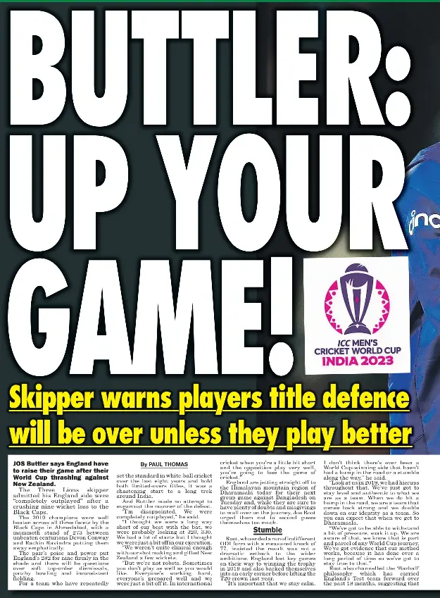 BUTTLER: UP YOUR GAME! - PressReader