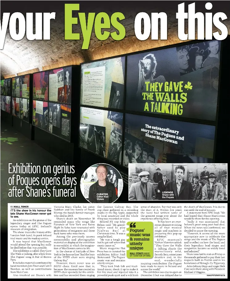 Exhibition on genius of Pogues opens days after Shane’s funeral ...