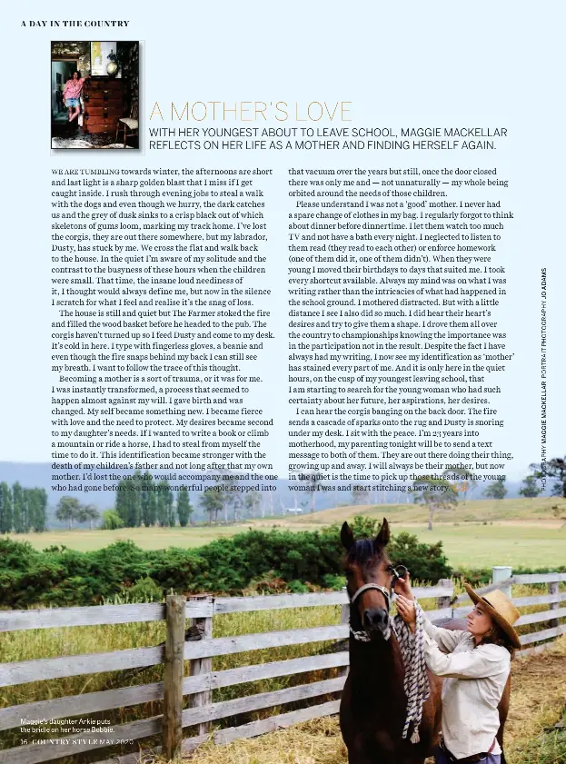A Day in the Country: Maggie Mackellar reflects on motherhood as her ...