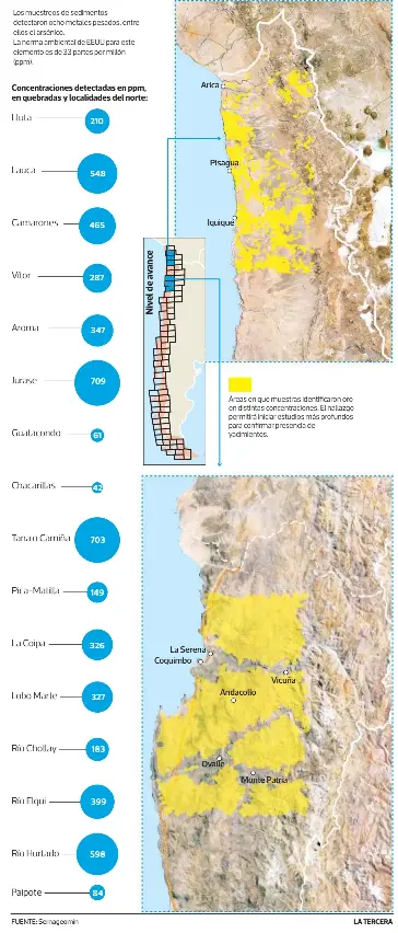 Primer mapa geoquímico de Chile detecta extensas zonas de oro no ...