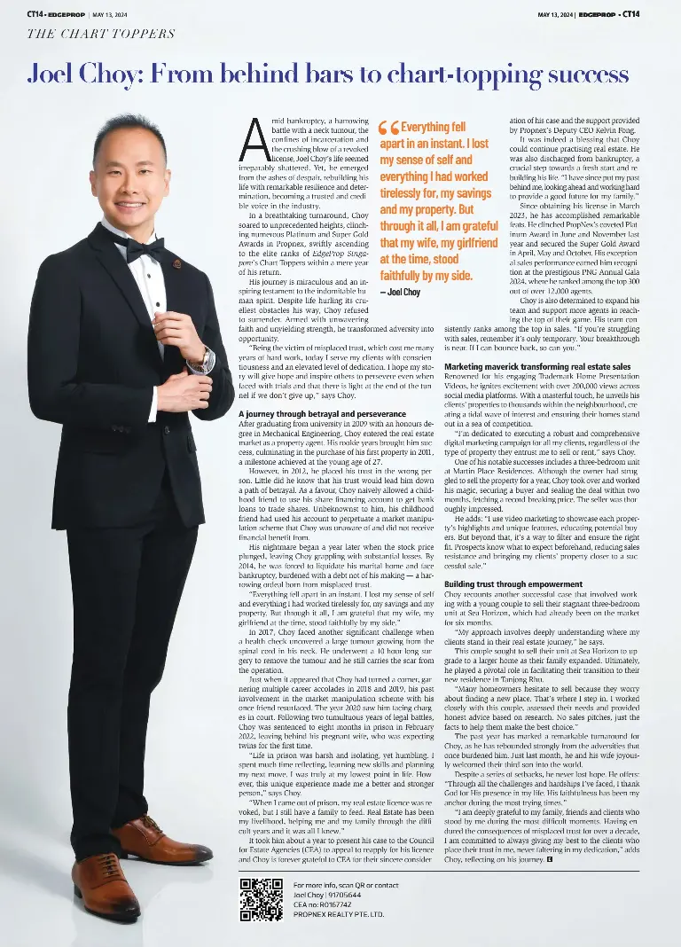Joel Choy: From behind bars to chart-topping success - PressReader
