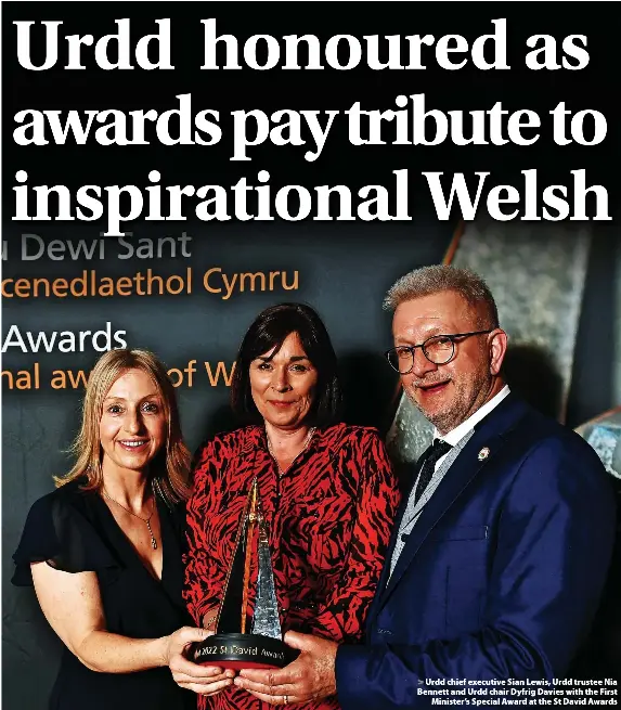 Urdd honoured as awards pay tribute to inspiratio­nal Welsh - PressReader