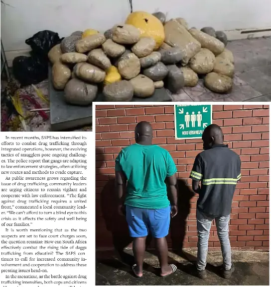 SAPS nabs two Eswatini men with dagga worth over E1mln - PressReader