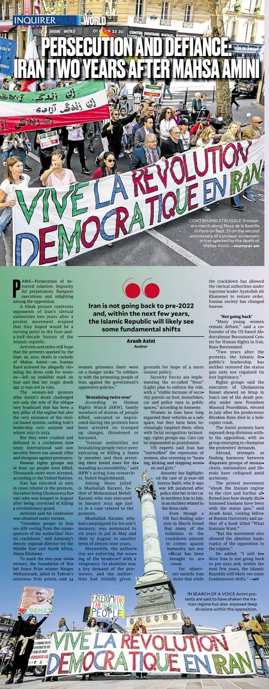 PERSECUTIO­N AND DEFIANCE: IRAN TWO YEARS AFTER MAHSA AMINI - PressReader